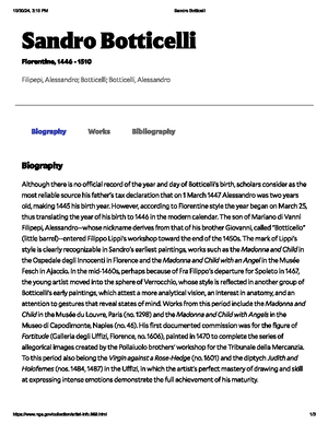 Sandro Botticelli: An Insight into the Life and Works of the Artist - 3 ...