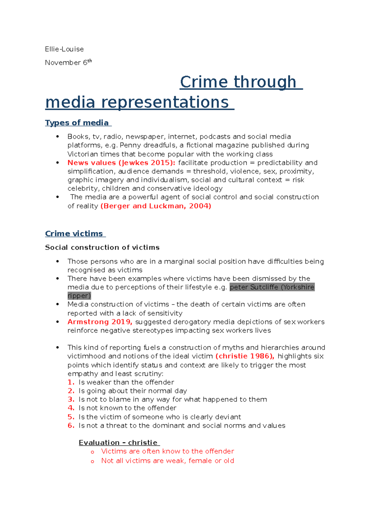 Media Representations of Crime & Victimization: A Critical Analysis ...