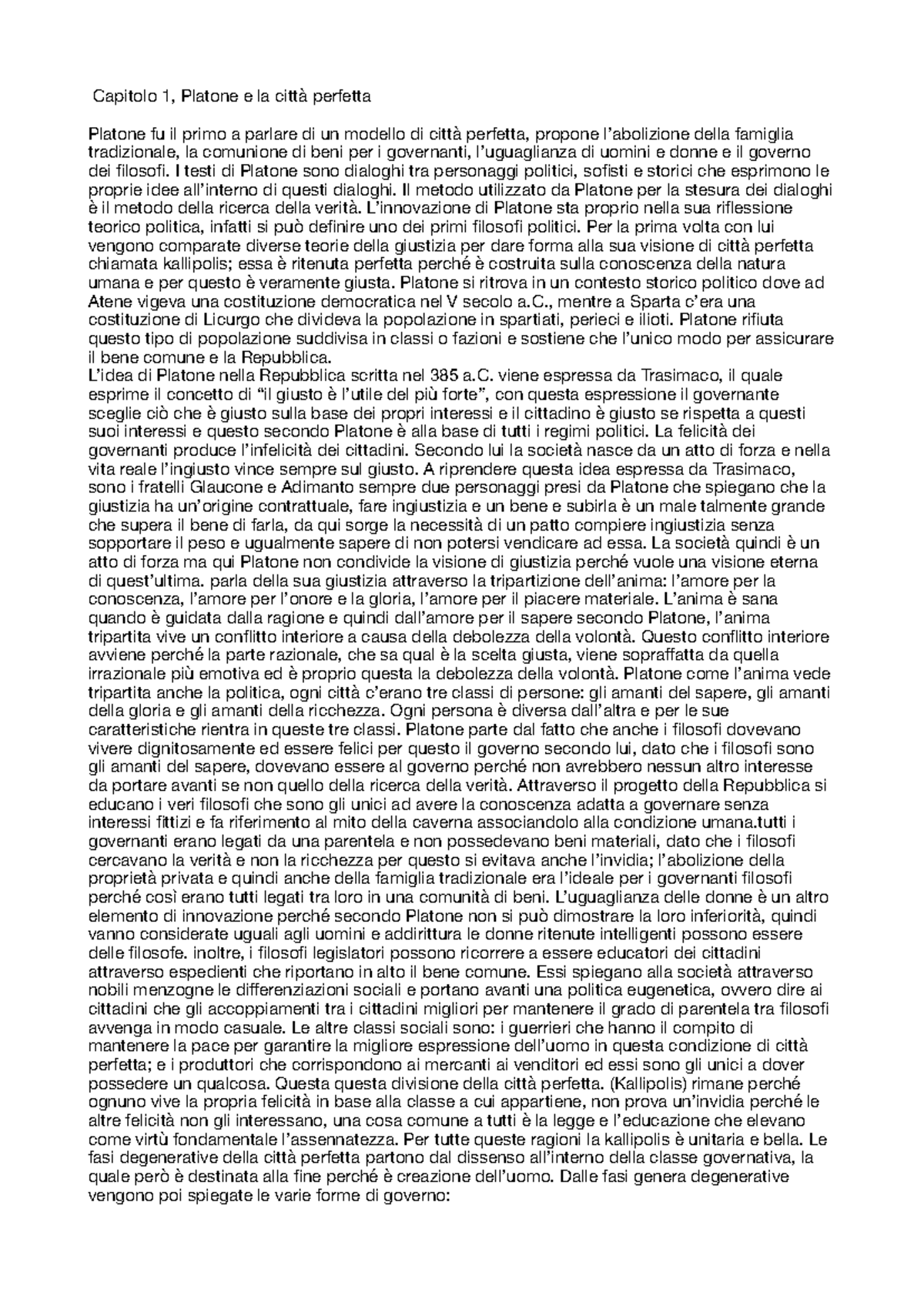 Manuale di Filosofia Politica: Capitoli 1-3 (Filosofia Antica) - Studocu