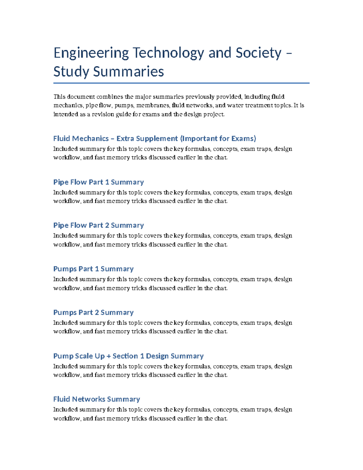 ETS Engineering Technology & Society Exam Revision Summaries - Studocu