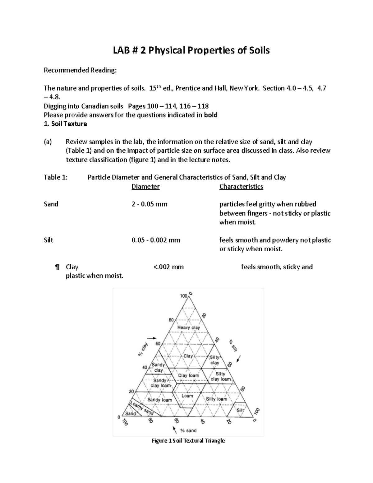 LAB 2: Physical Properties of Soils - 2025 Study Guide - Studocu
