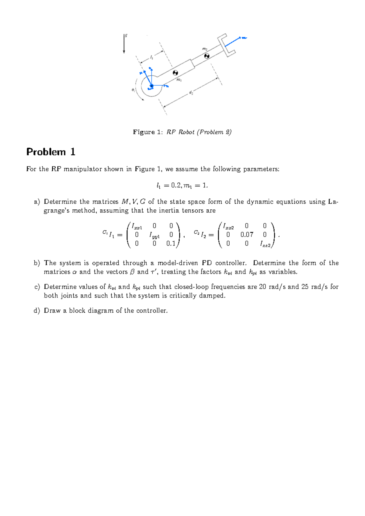 RP Manipulator Dynamics: Tutorial Set 06 Analysis - Studocu