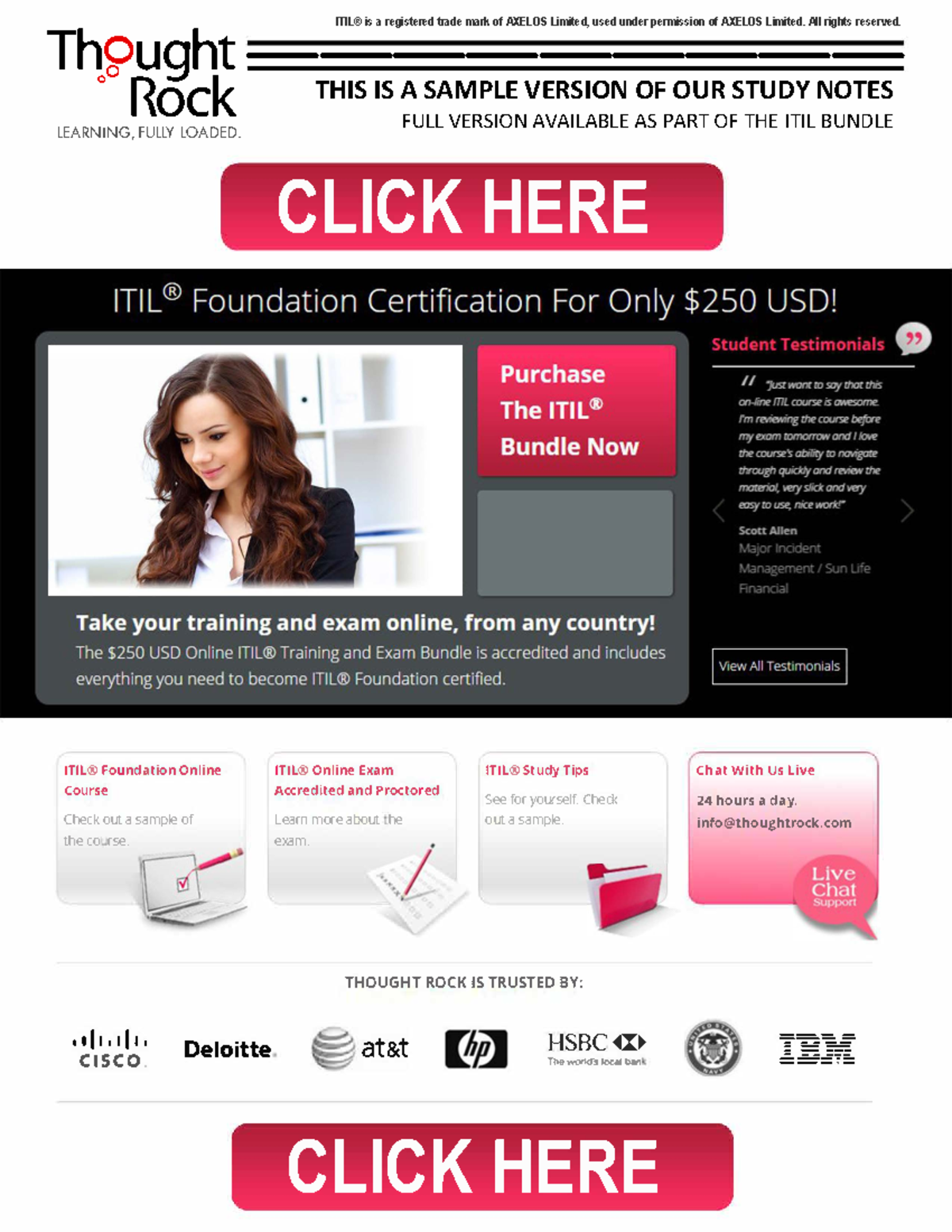 ITIL 2011 Foundation Study Notes - Th9ught- 0 Rock TH1s 1s A sAMPLE ...