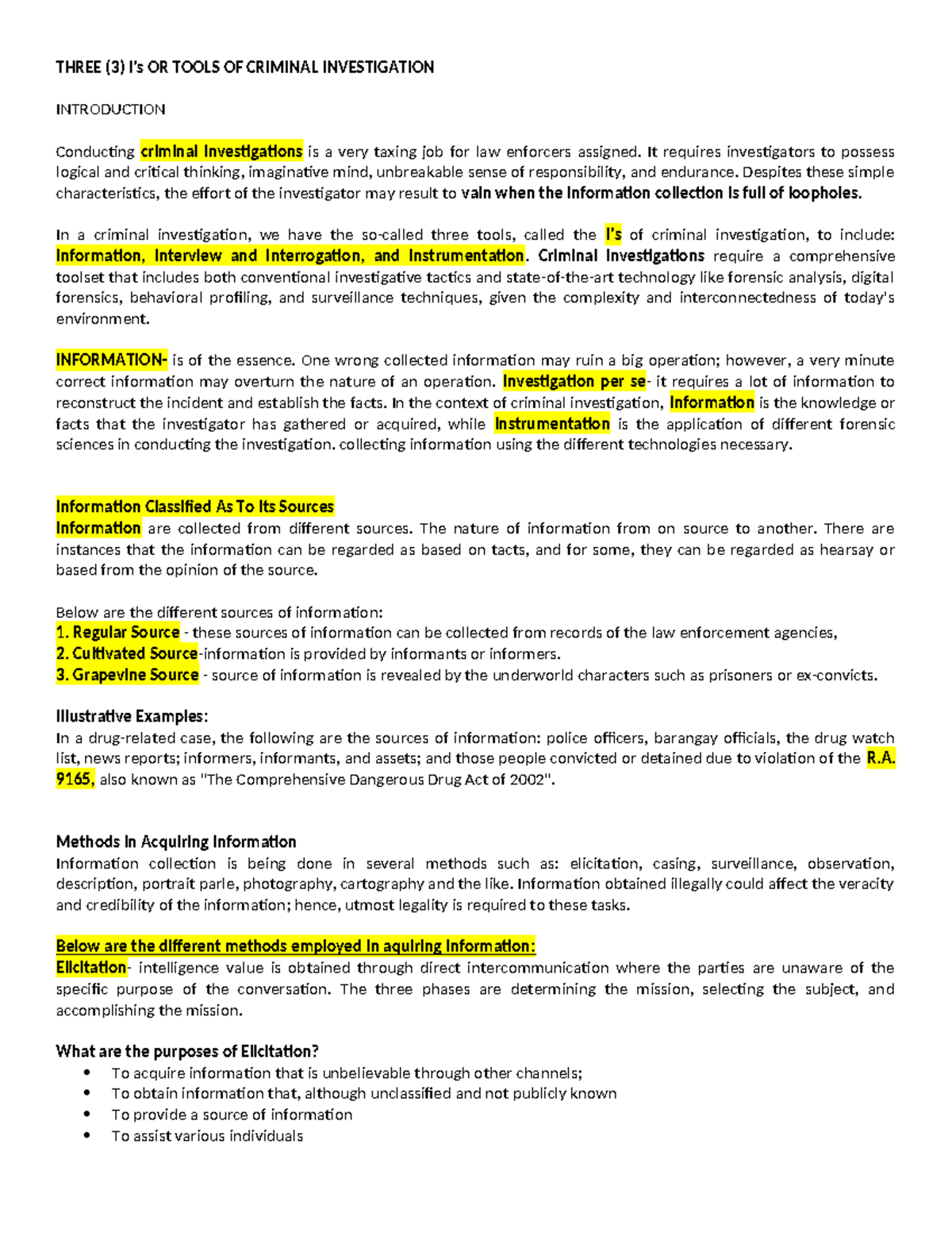 Tools of Criminal Investigation: Information, Interview ...
