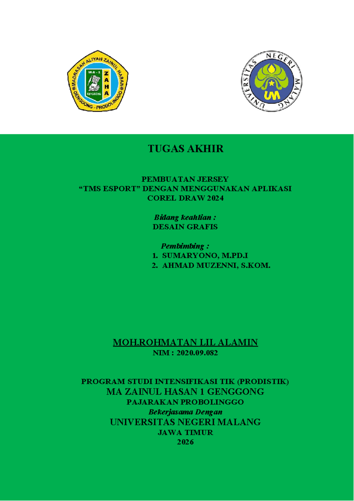 Tugas Akhir: Pembuatan Jersey TMS Esport Menggunakan Corel Draw 2024 ...