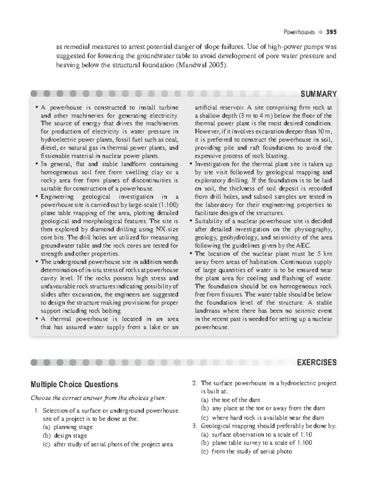 Engineering Geology 395: Powerhouse Site Selection & Remedial Measures ...