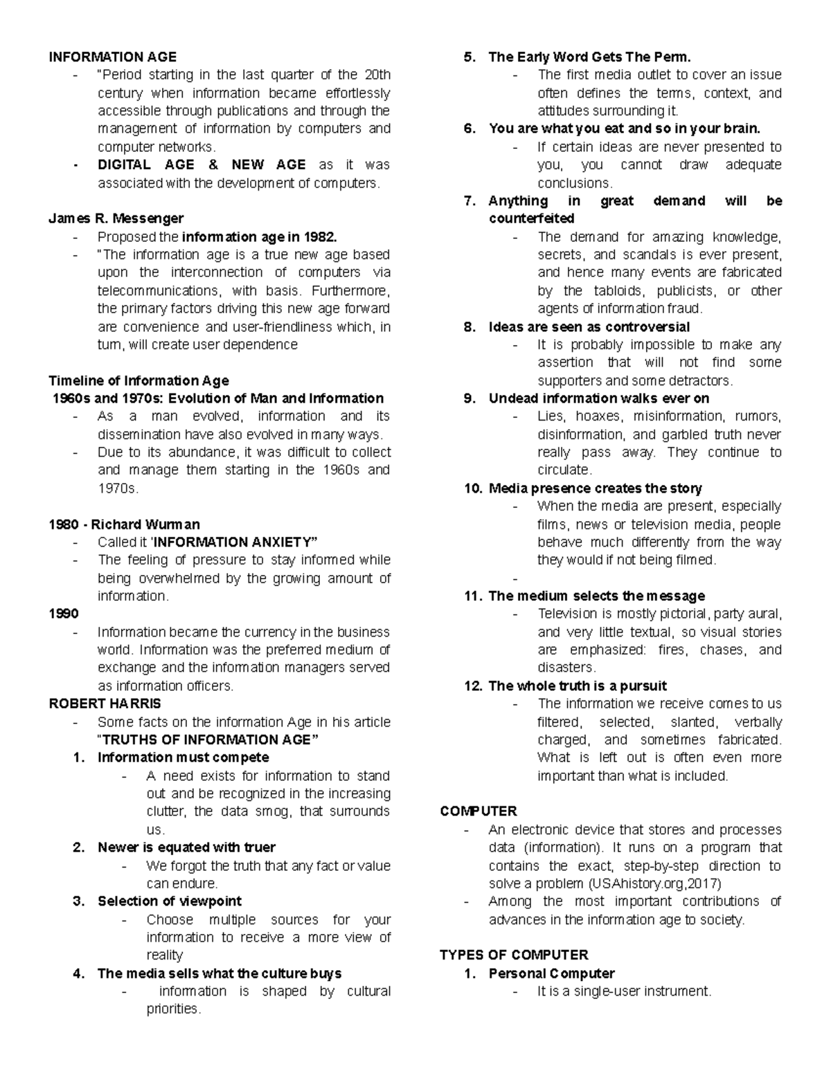 INFORMATION AGE: Evolution of Data & Technology in the 20th Century ...