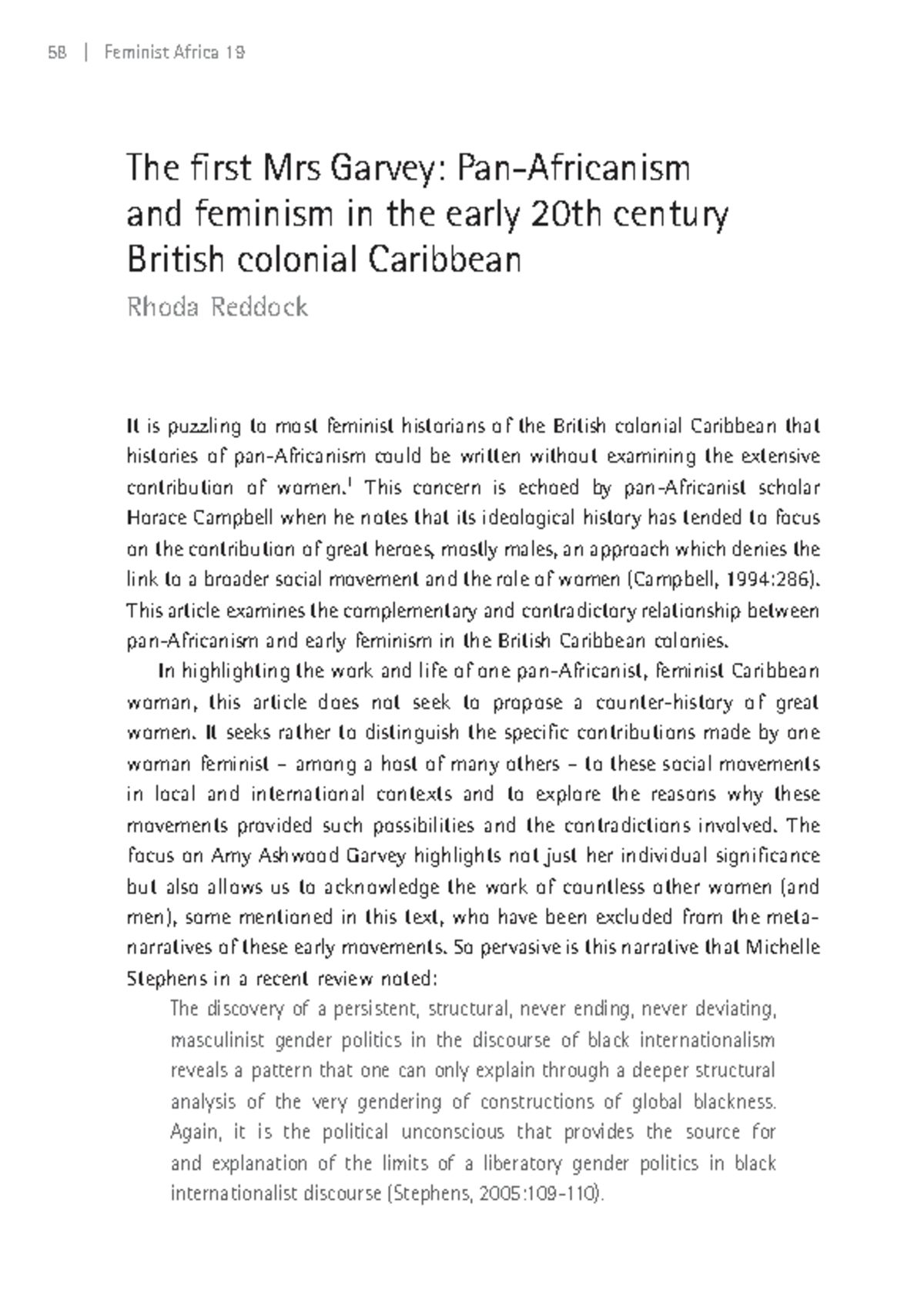 Pan-Africanism and Feminism: The Legacy of Amy Ashwood Garvey - Studocu
