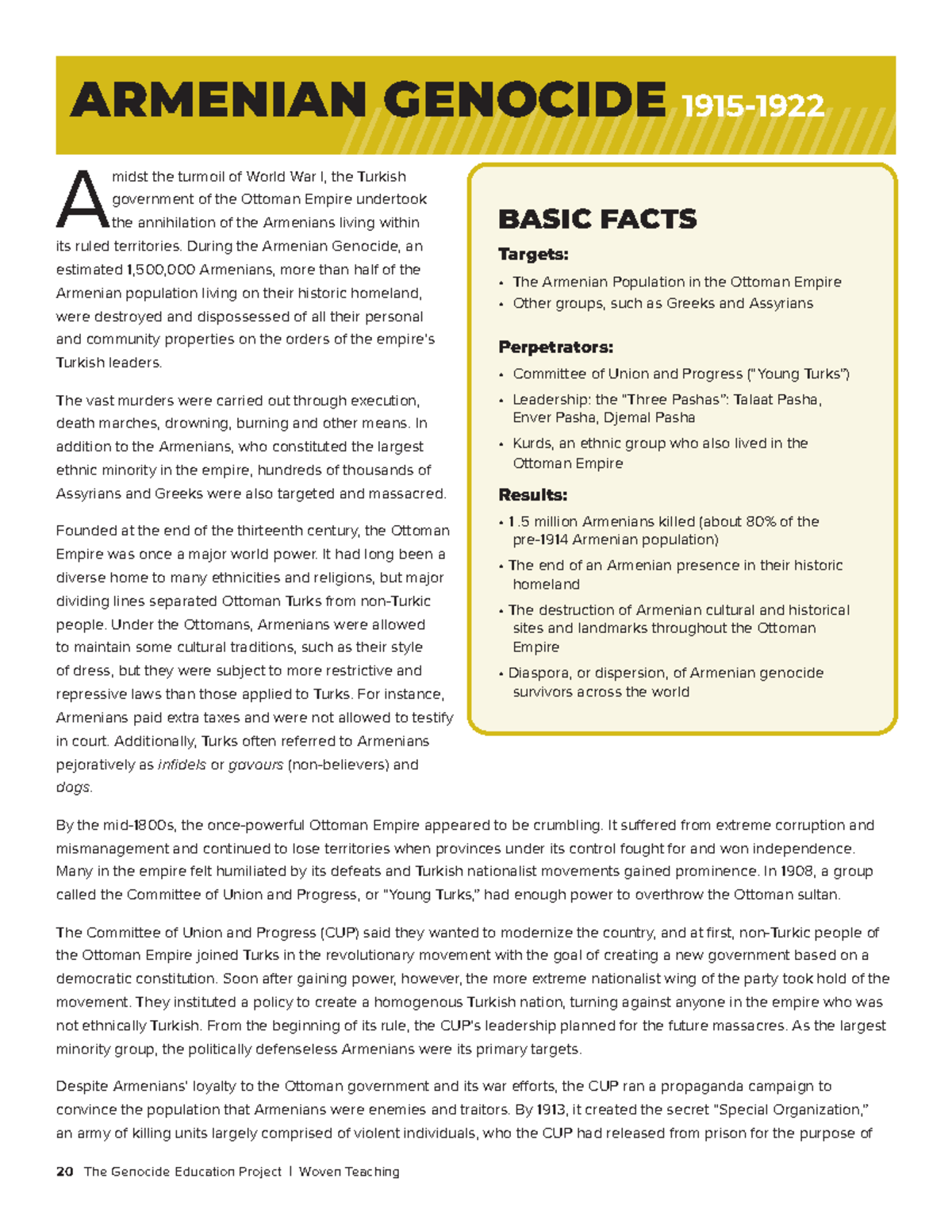 Armenian Genocide Case Study: Examining Historical Facts and Impact ...