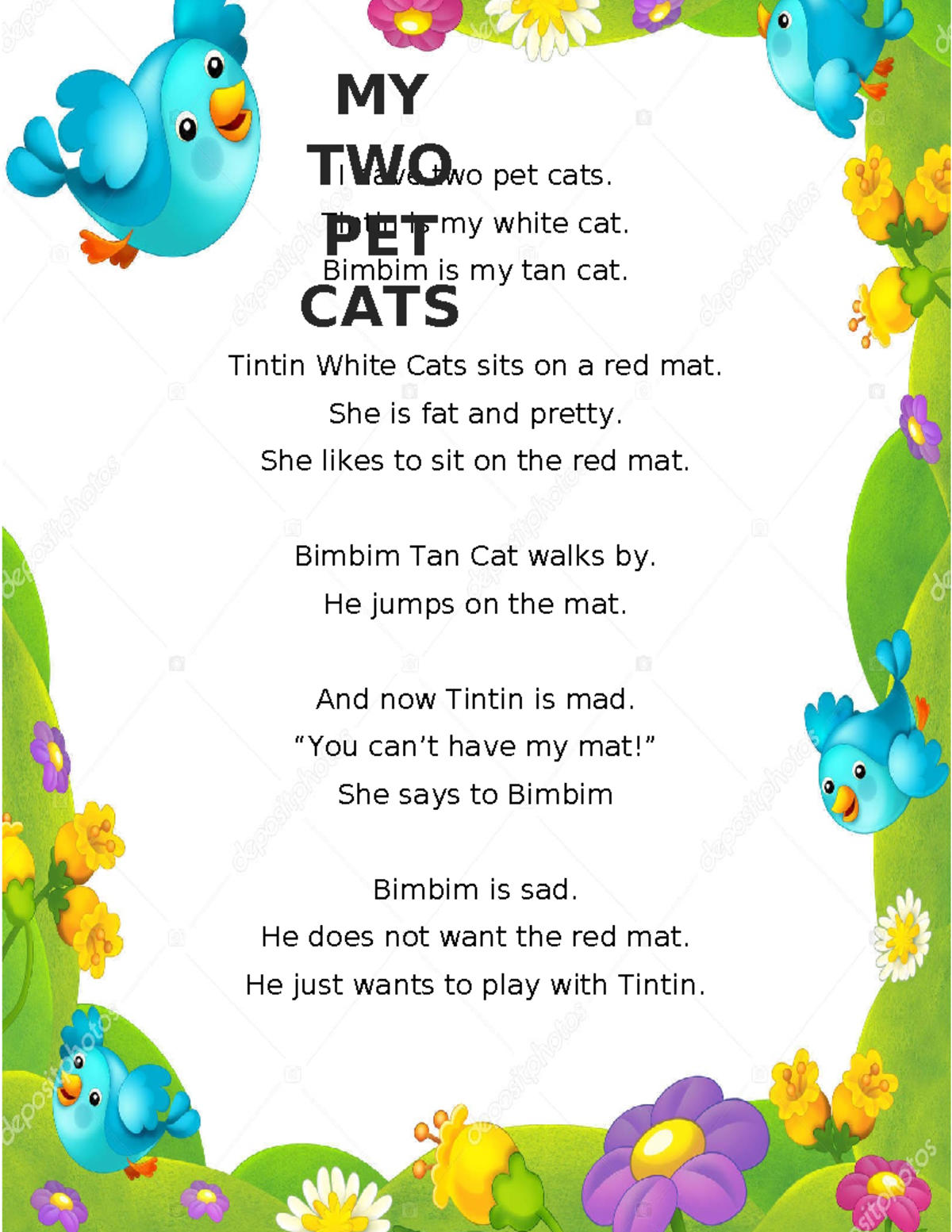 Final Exam - My Two Pet Cats and Other Short Stories - Studocu