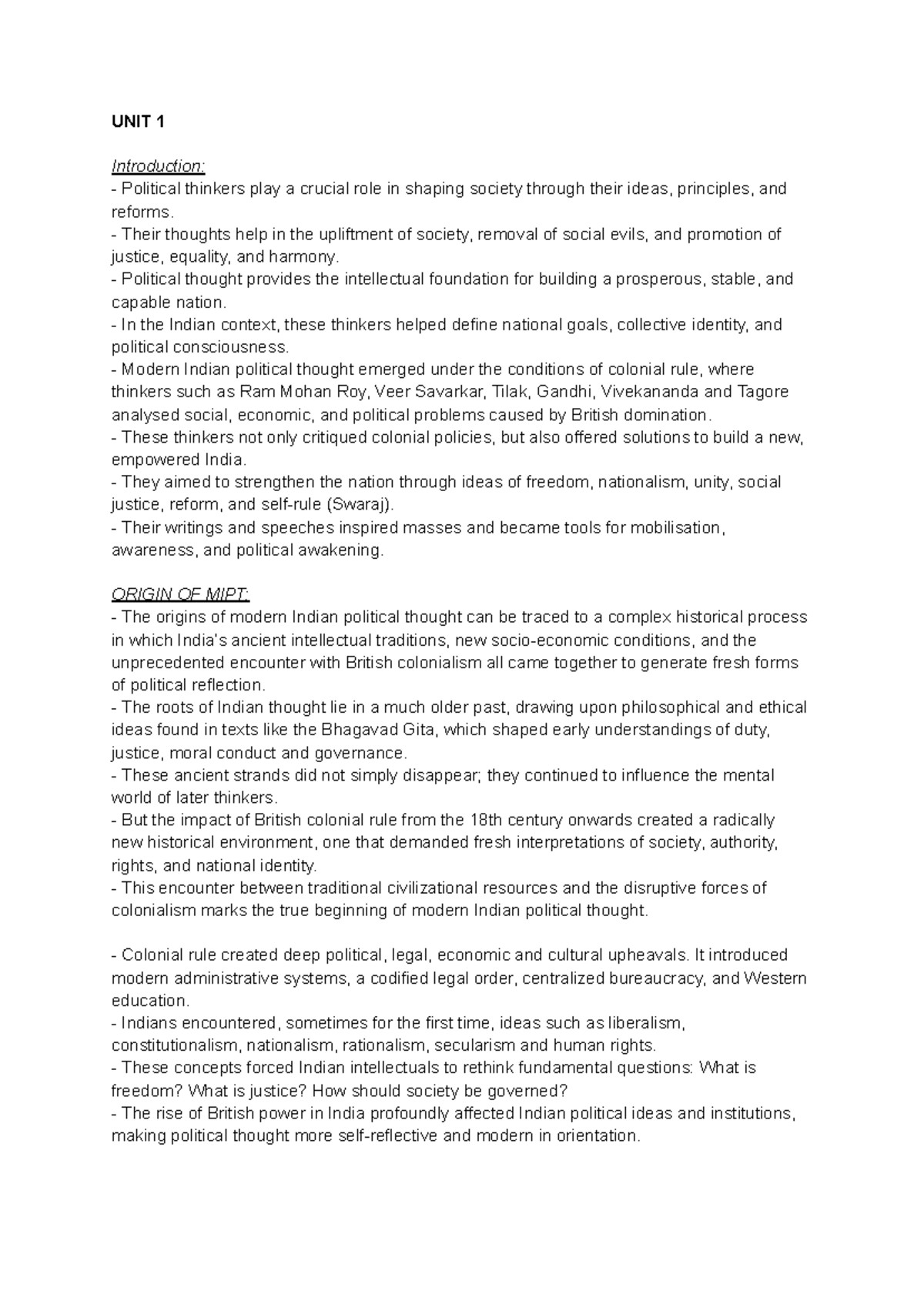 MIPT: Origins, Thinkers, and Key Themes in Modern Indian Political ...