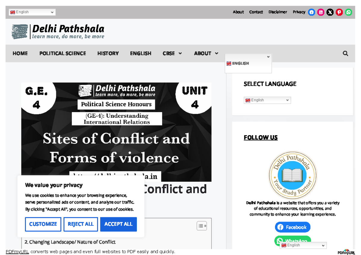 **(GE-4) Unit 4: Conflict, Violence, and Resolution Strategies** - Studocu