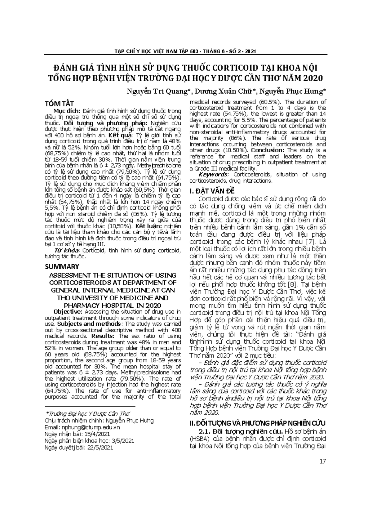 756-Văn bản của bài báo-1288-1-10-20210804 - TẠP CHÍ Y h‰c vi÷t nam tẬP 503 - th∏ng 6 - sË 2 ...