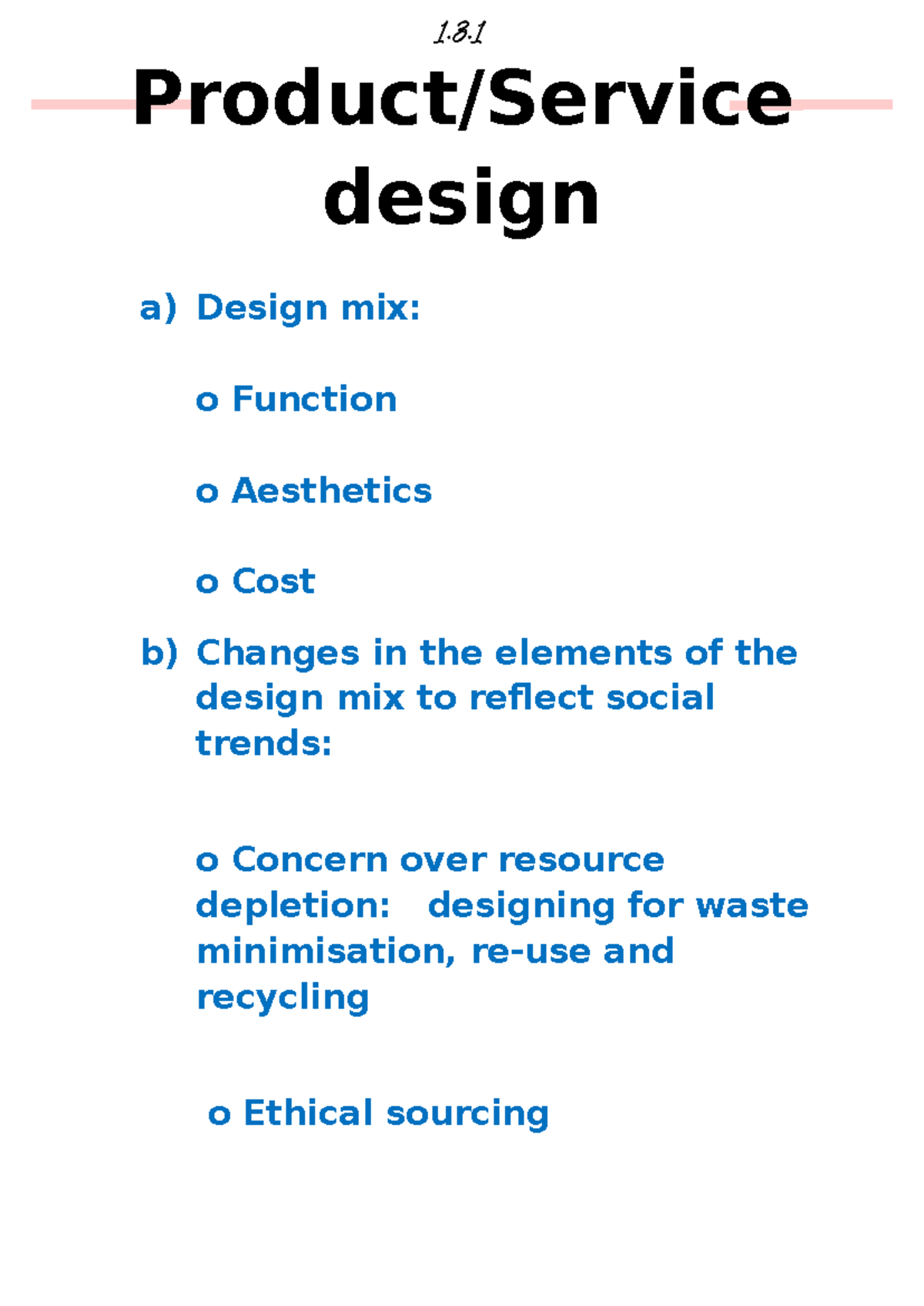 Marketing and Product Design Mix: Understanding Key Elements - Studocu
