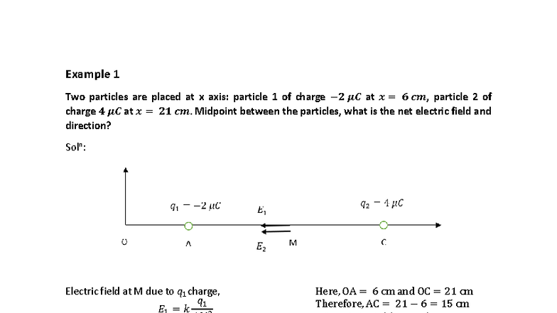 Electric Field Calculations - PHYS 101 Midterm Review - Studocu