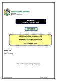 Quiz: Agric SC SEPT 2022 P2 QP - N/A - BED 90093 | Studocu