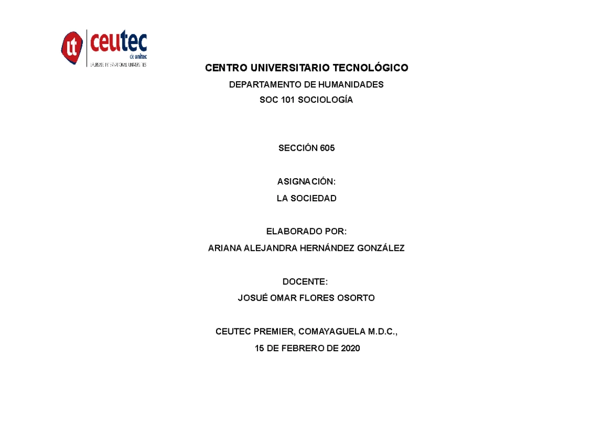 Ejemplo de Portada Ceutec - CENTRO UNIVERSITARIO TECNOLÓGICO ...