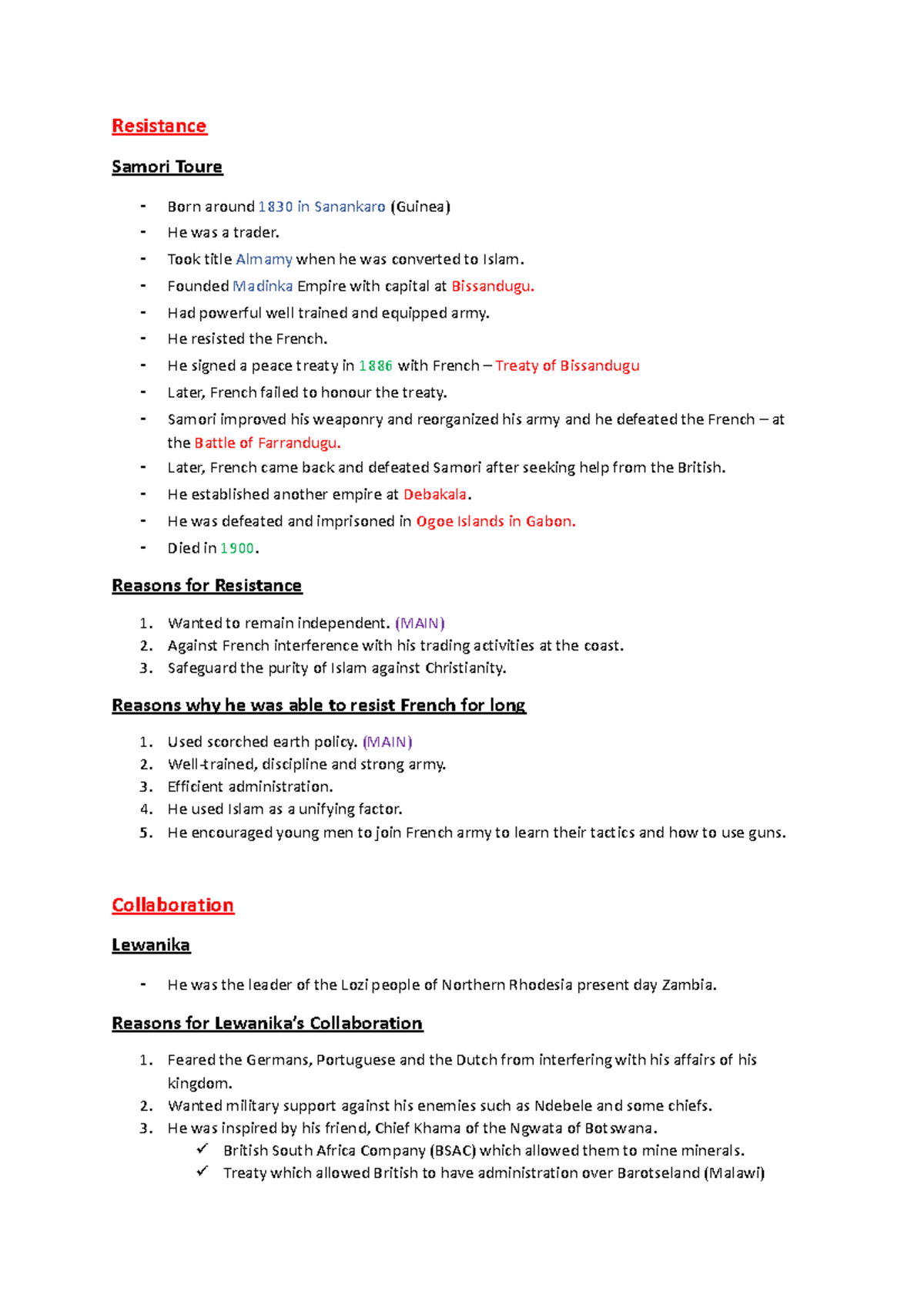 Samori Toure's Resistance: Insights into Imperial Conflict and ...