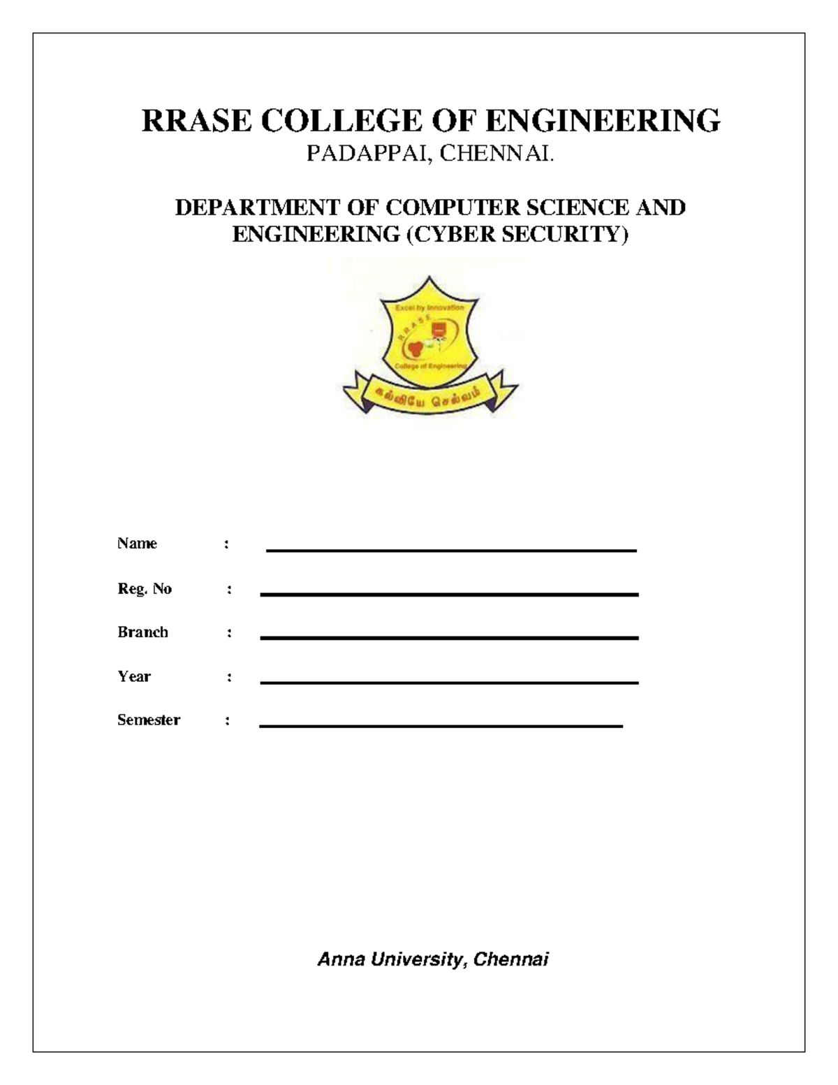 Network Security Lab Manual (CB3602) - RRASE College of Engineering ...