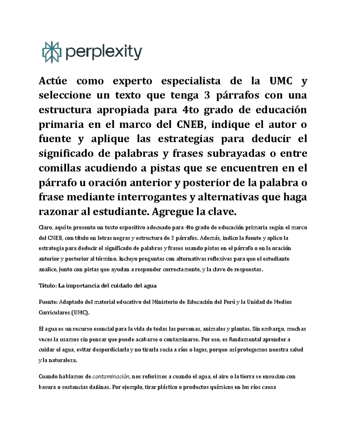 Estrategias para Deducir el Significado de Palabras - 4to Grado CNEB ...