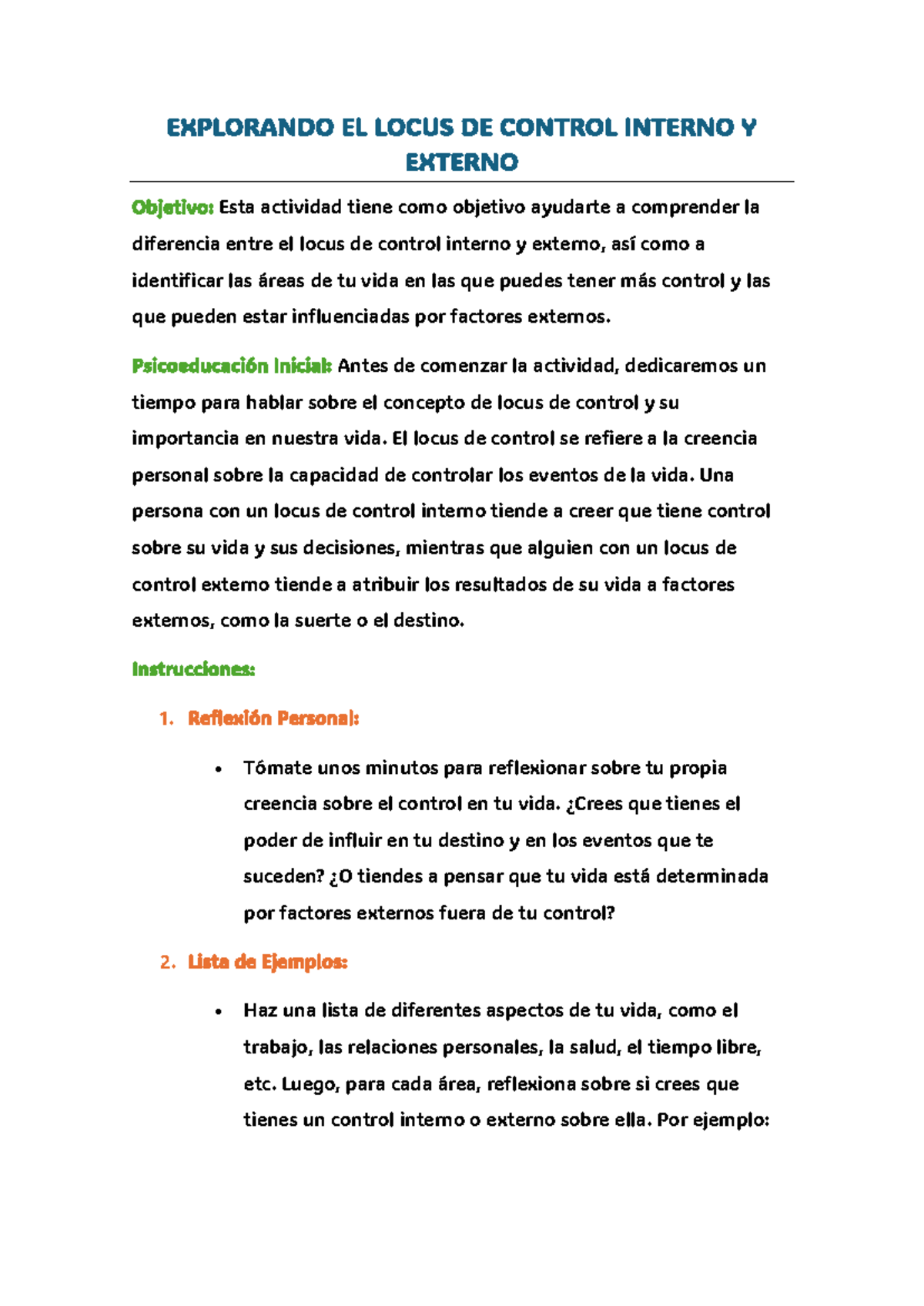 Locus de control externo vs. interno - EXPLORANDO EL LOCUS DE CONTROL ...