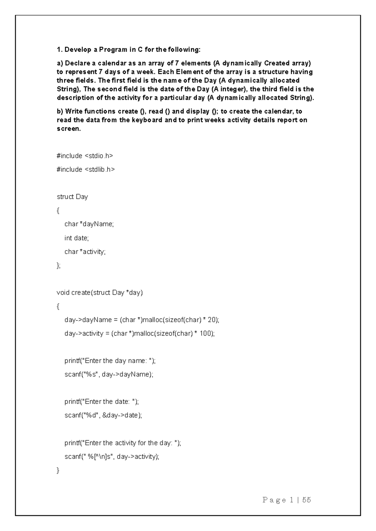 DSA Lab Journal: C Programs for Data Structures Operations - Studocu