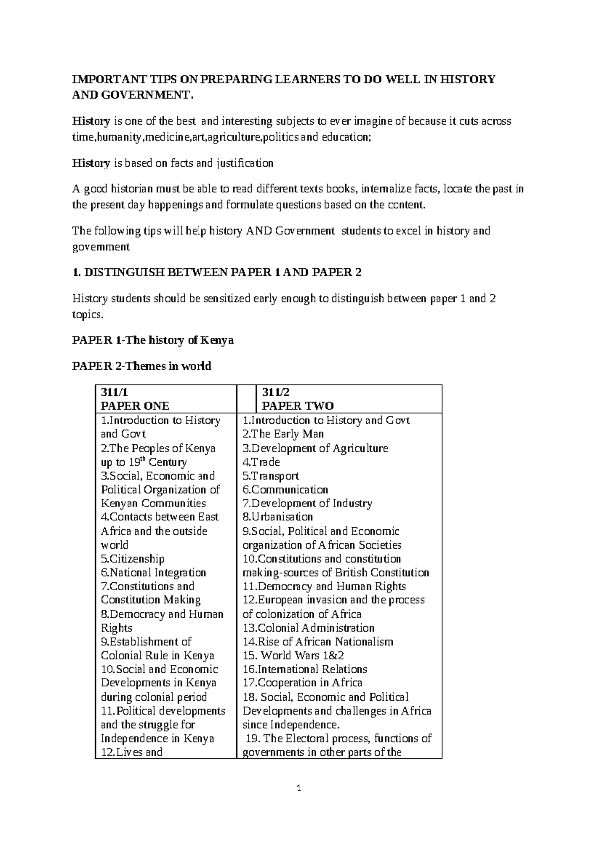 HIST 101: Essential Revision Tips for History & Government Success ...