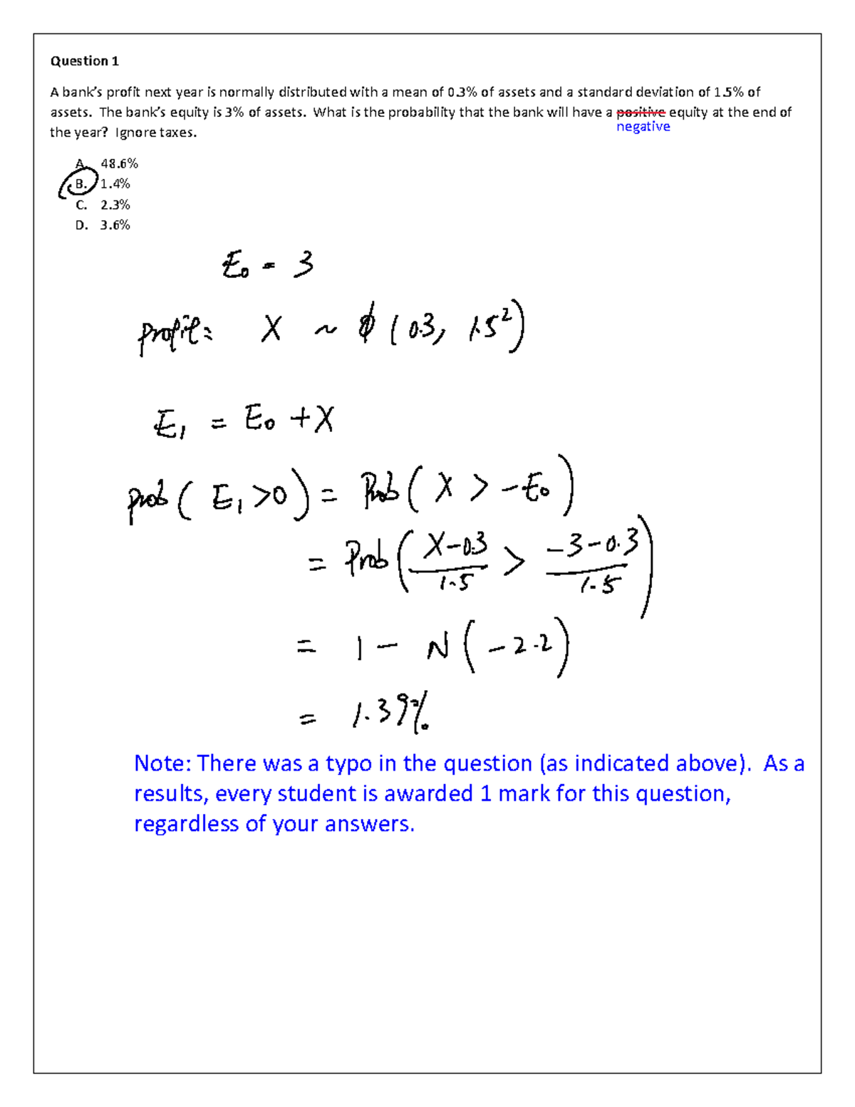 AFIN3028 Mid Semester Test Solutions for 2022 Semester 2 - Studocu