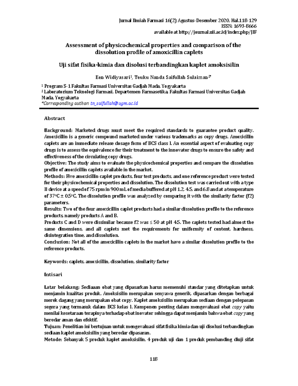 Jurnal Uji Sifat Fisika-Kimia dan Profil Disolusi Kaplet Amoksisilin ...