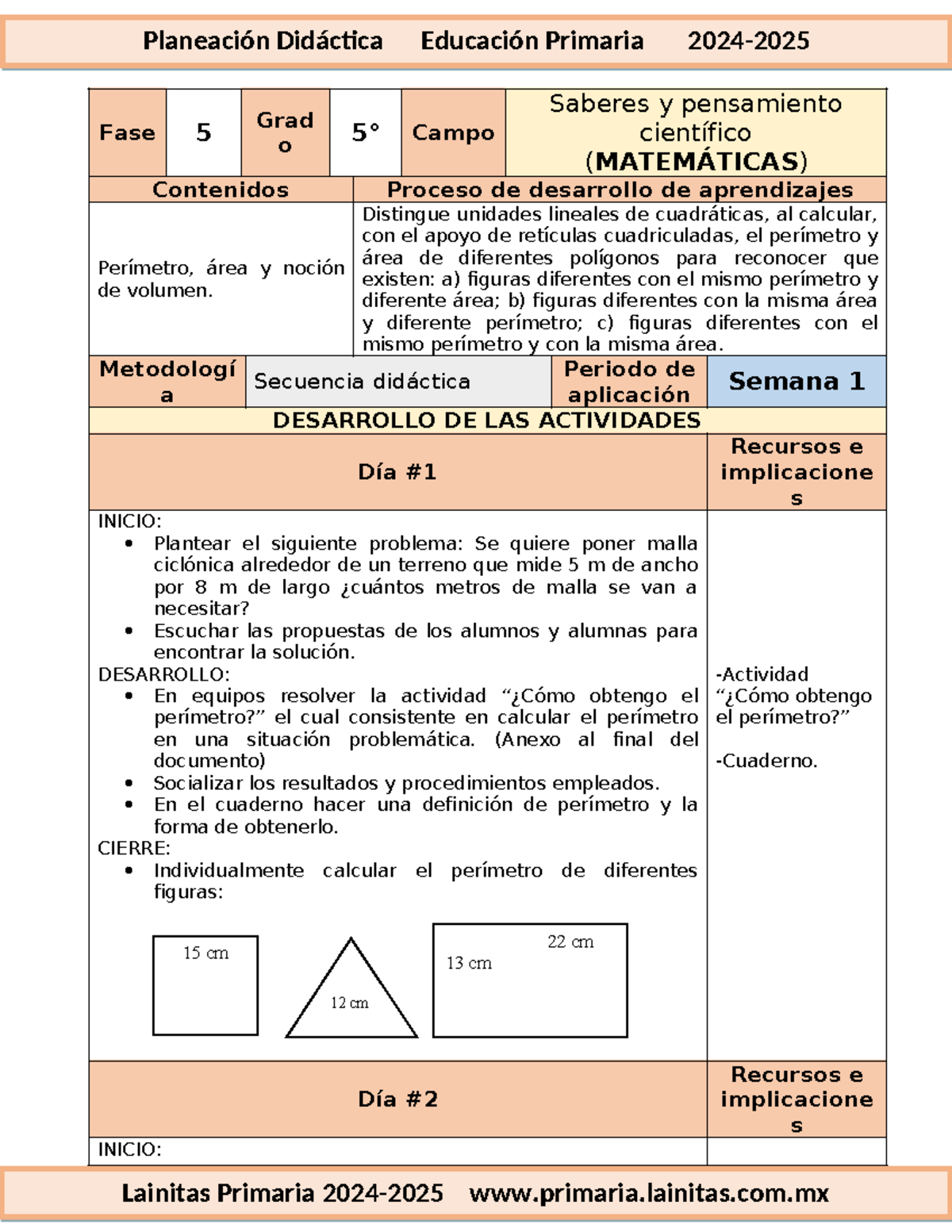 Planeación Matemáticas 5to Grado - Noviembre 2024-2025 - Studocu