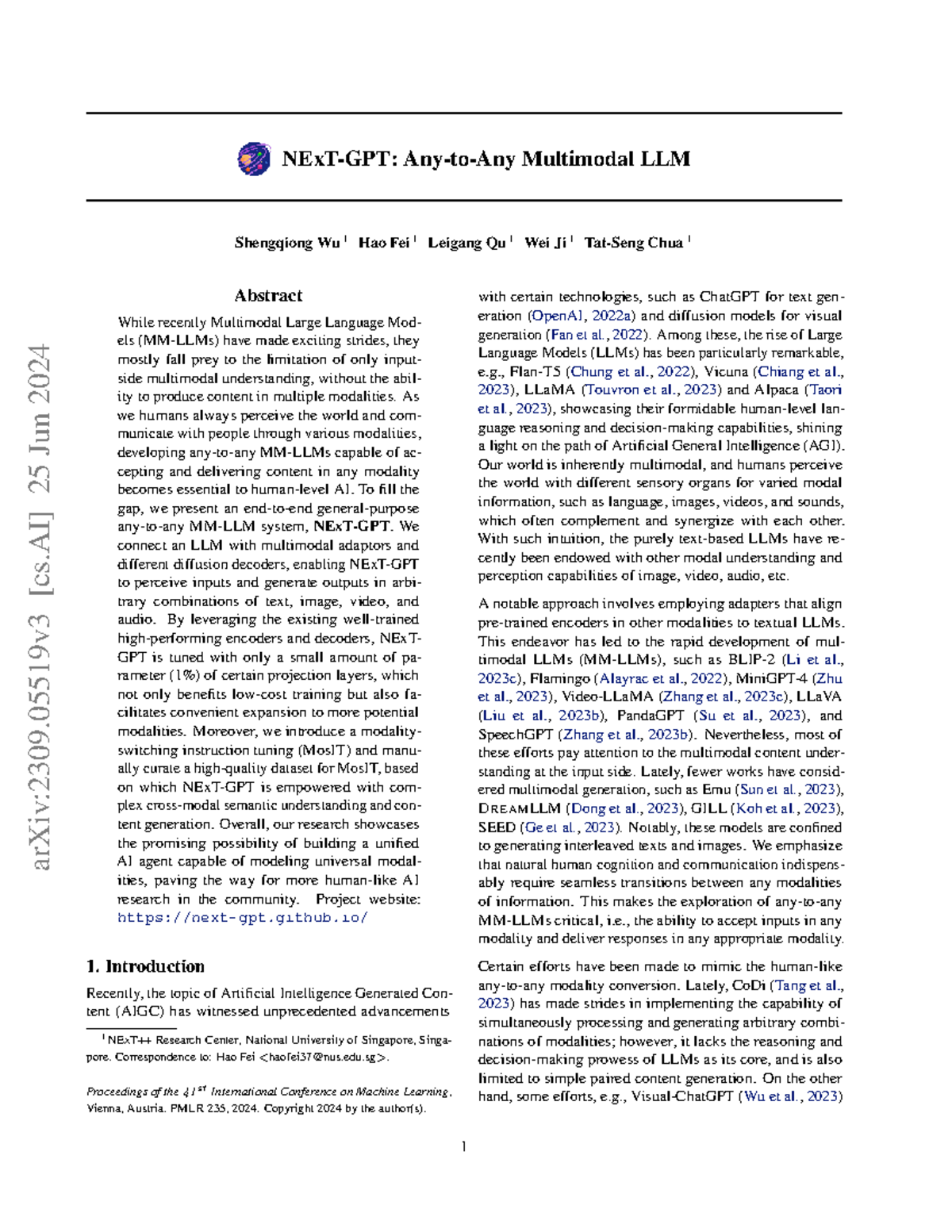 Multimodal LLMs: Advancements and Applications in AI (Course Code: 2309 ...