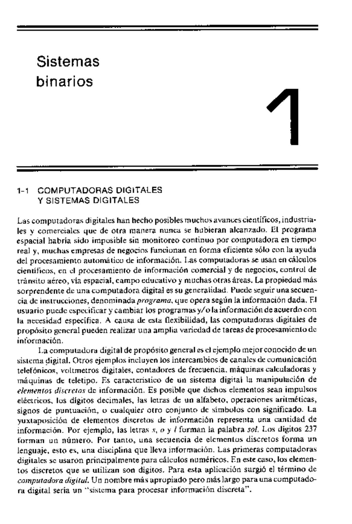 Sistemas Binarios en Computadoras Digitales - Lectura 01 - Studocu