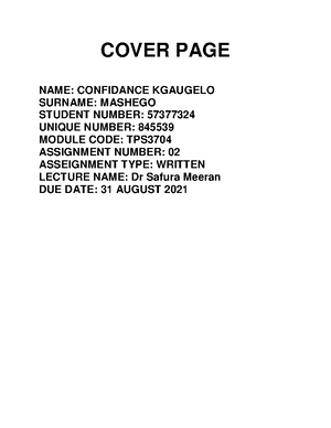 TPN3704 assessment 1 2023 - Assessment 1. TPN Question 1 Choose the correct option. Mathematics ...