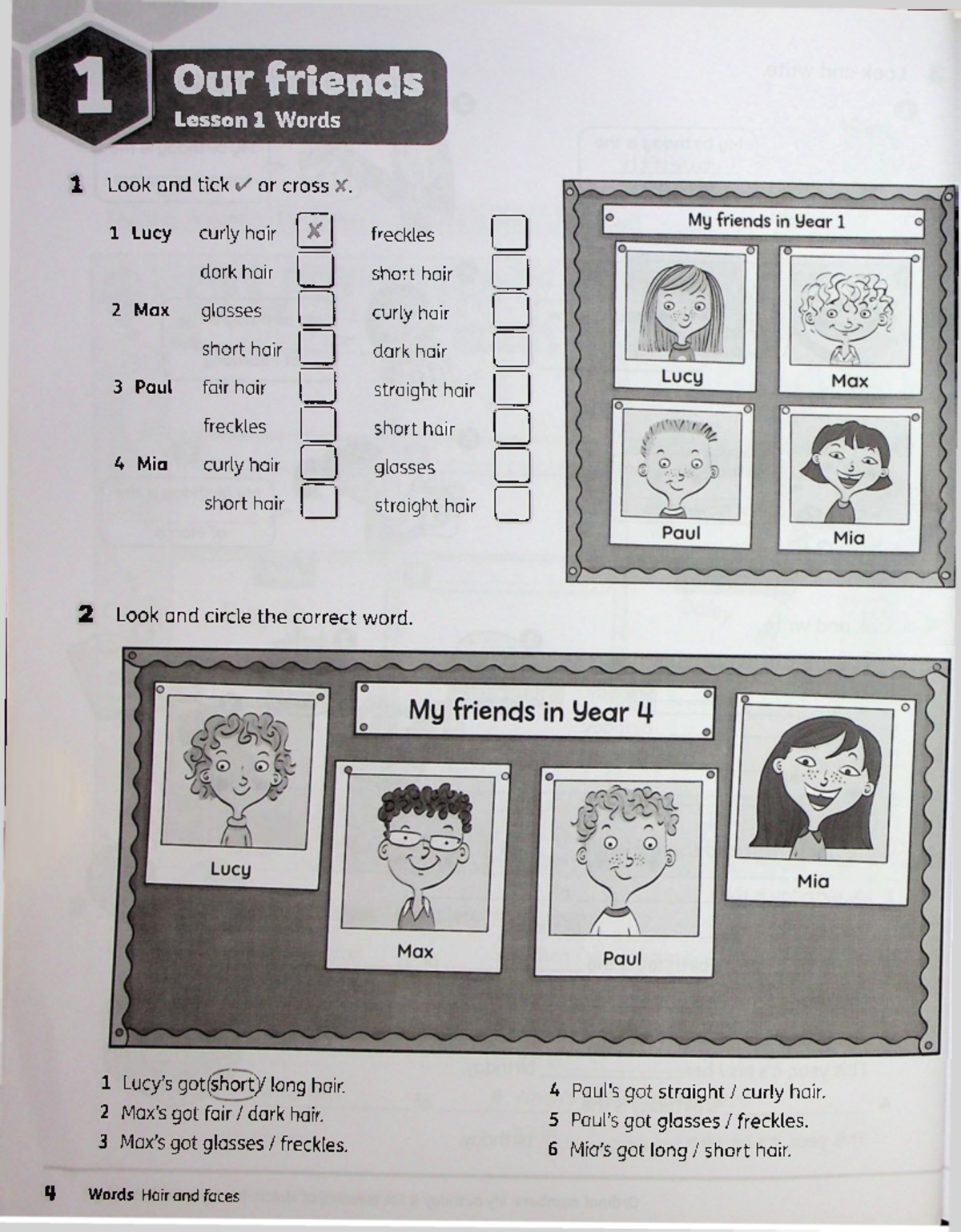 Beehive 3 Unit 1 Workbook: Lesson on Describing Friends - Studocu