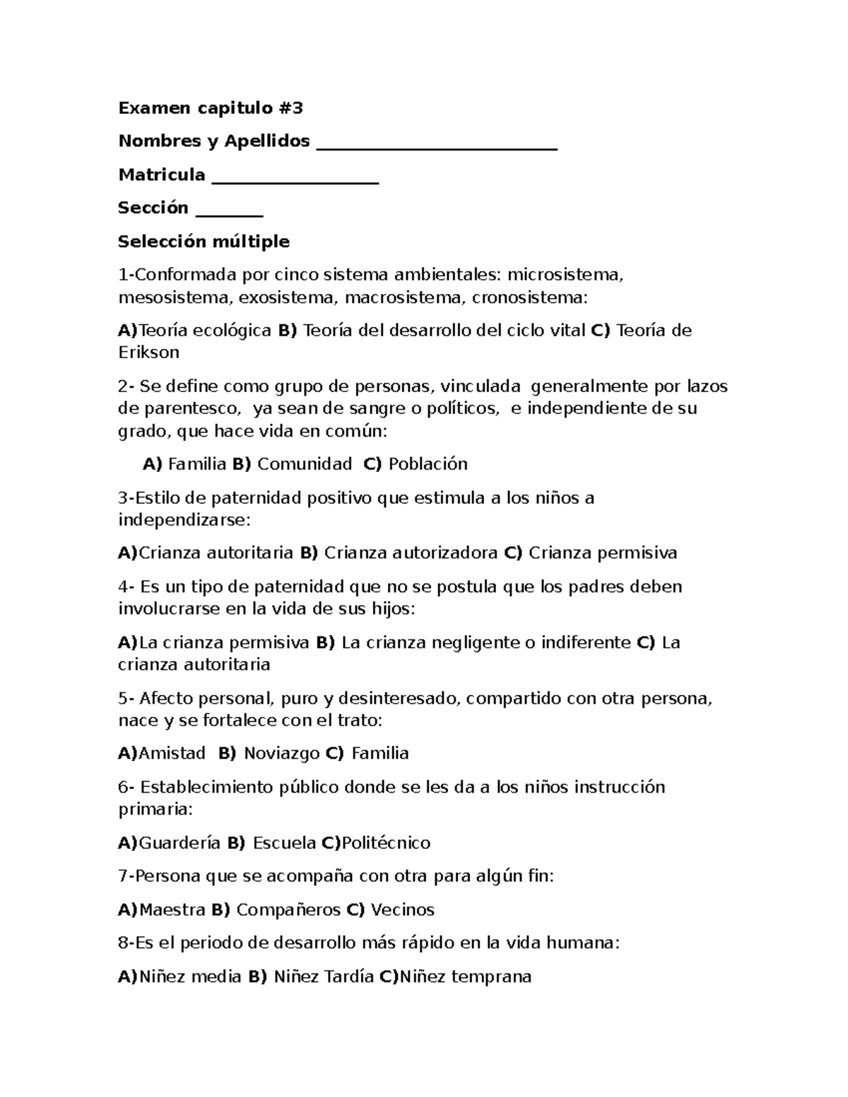 Examen capitulo 3 - Studocu