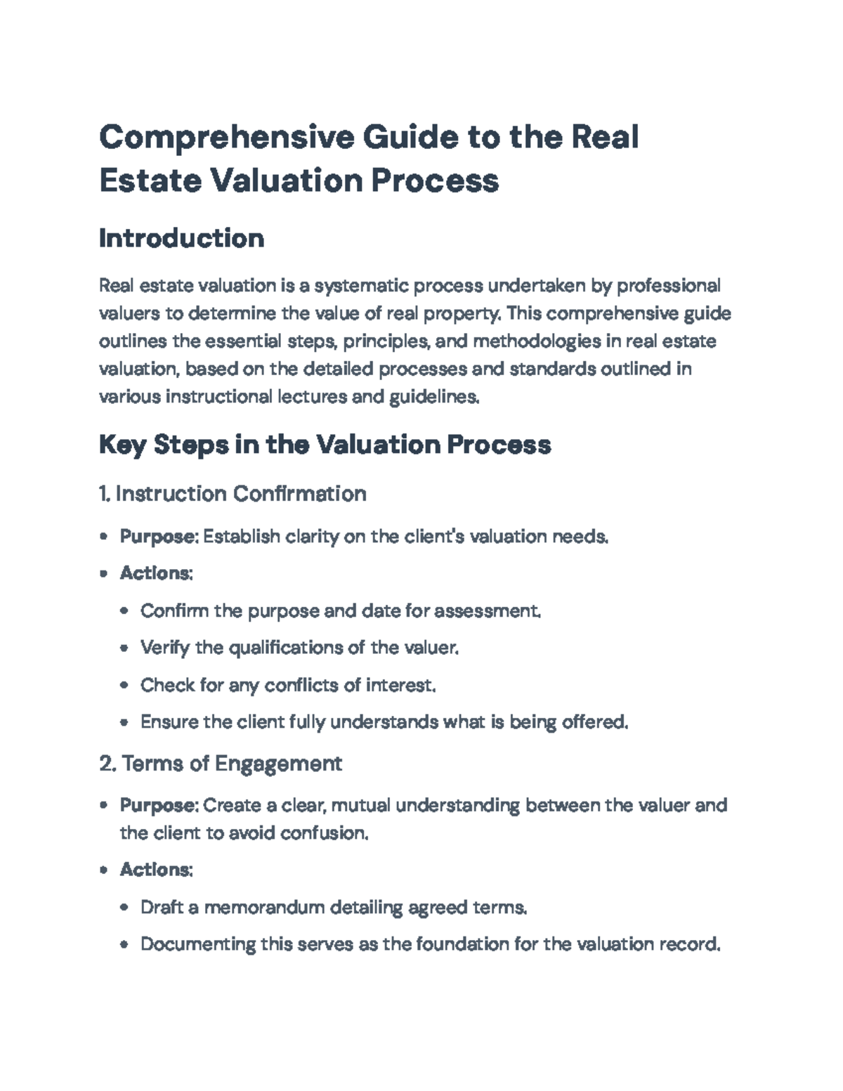 Real Estate Valuation Process Guide: Key Methodologies and Steps ...