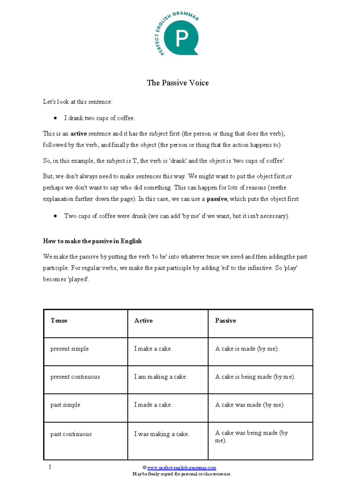 Passive Voice Overview - Passive Form-2 (Inglese) - Studocu