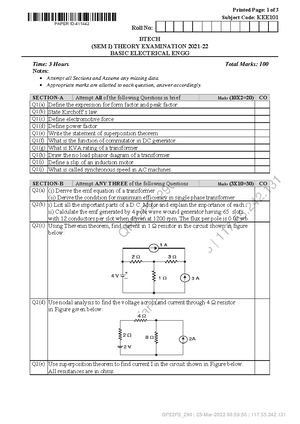 DC Circuits - BEE NOTES FOR EXAM - Module 1: DC Circuits Contents ...