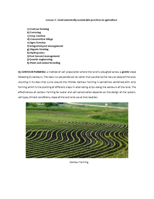 Worksheet on Organic Farming, Hydroponics & Aquaponics (Lesson 7 ...