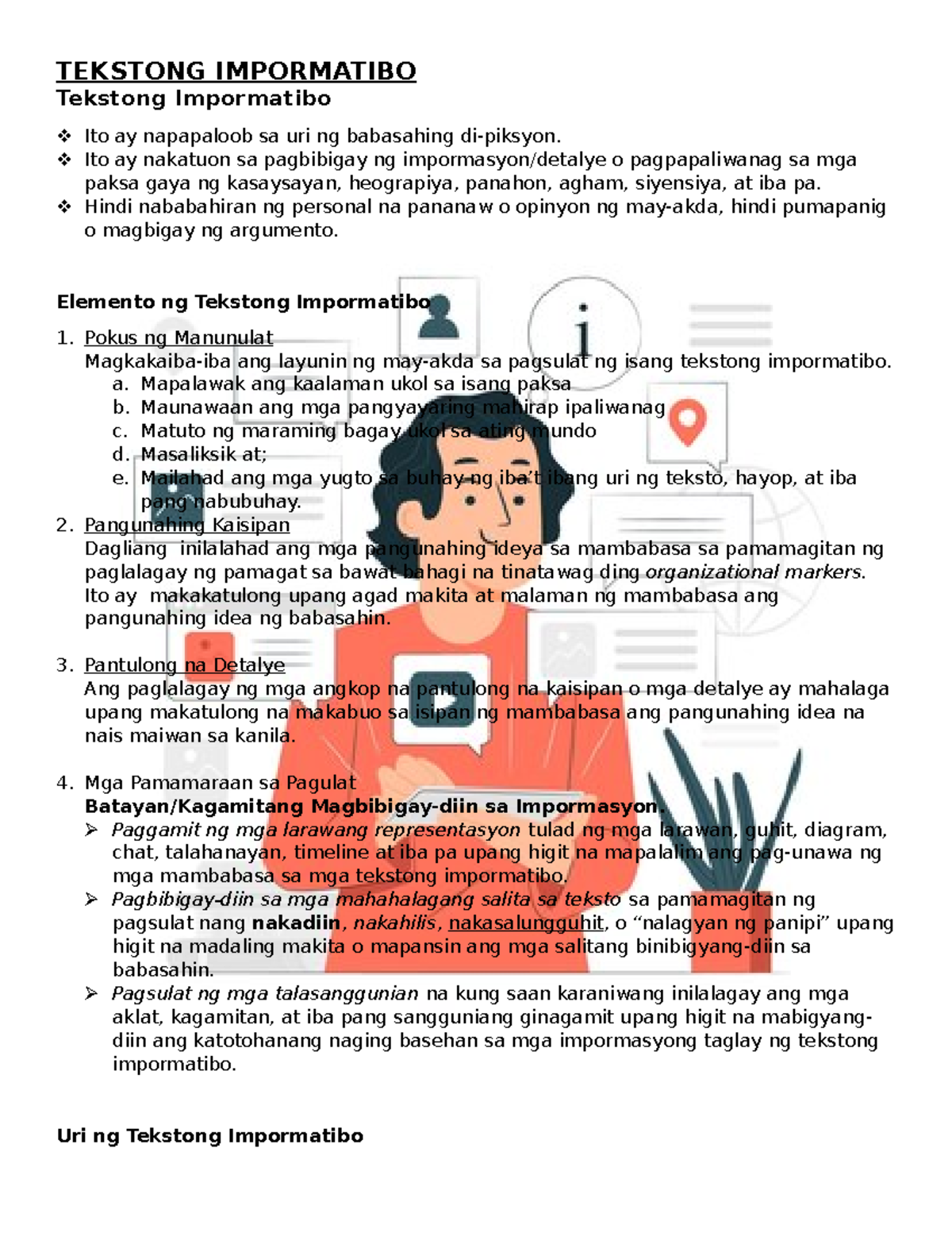 Ppittp Q3 Lesson 1: Gabay sa Tekstong Impormatibo - Studocu