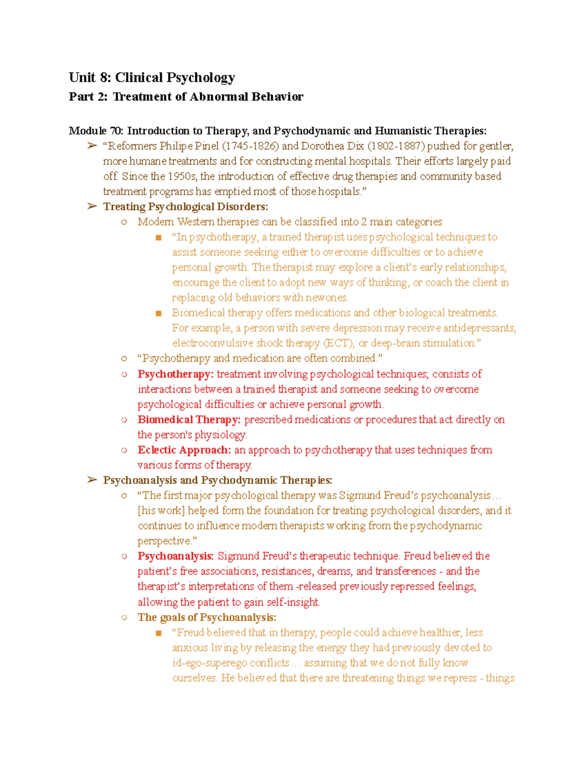 AP Psychology Unit 7, Part 1 Outline - Unit 7: Motivation, Emotion, and ...