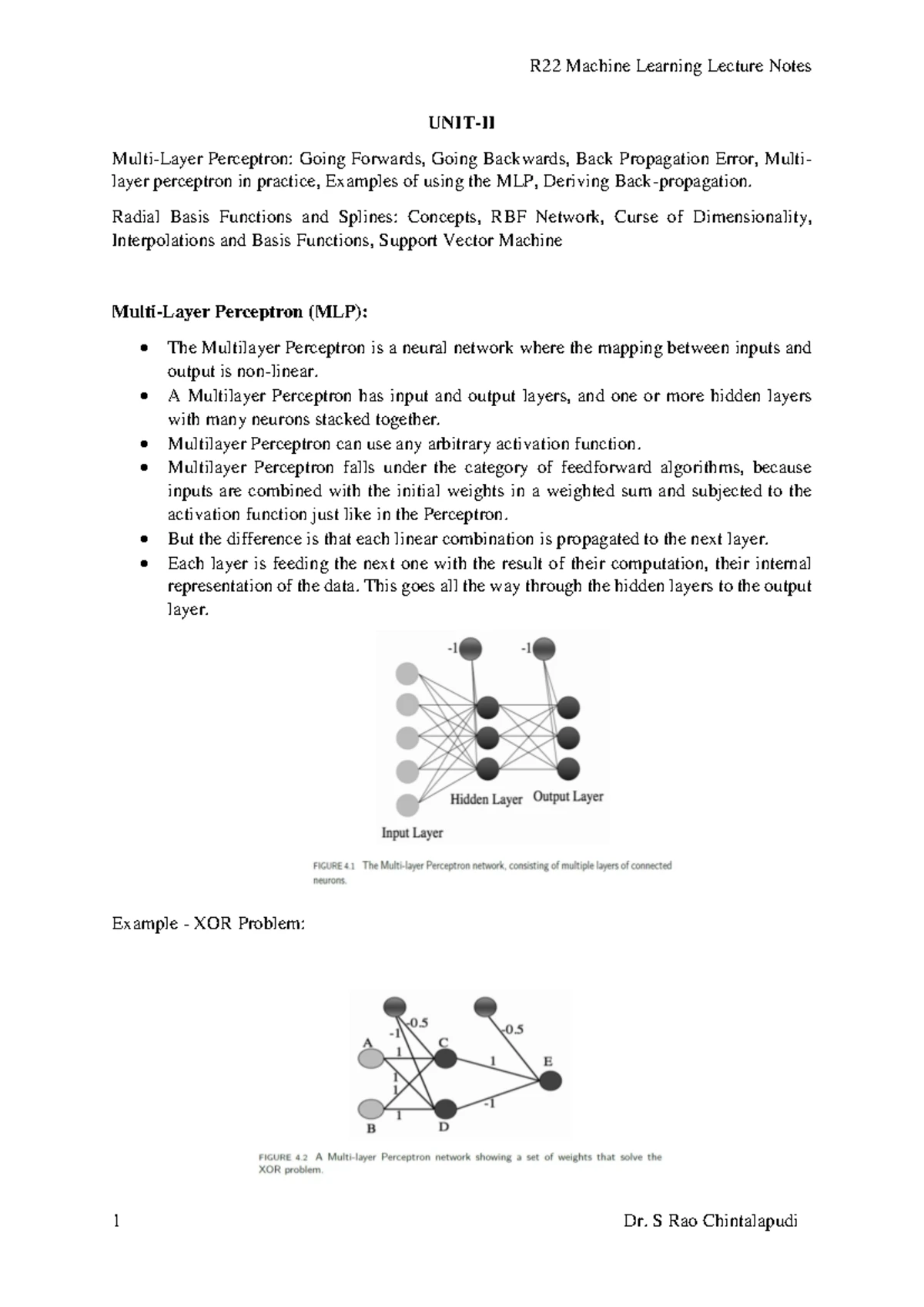 B. Tech Machine Learning MID-I & MID-II Question Bank (R22) 2024-2025 ...