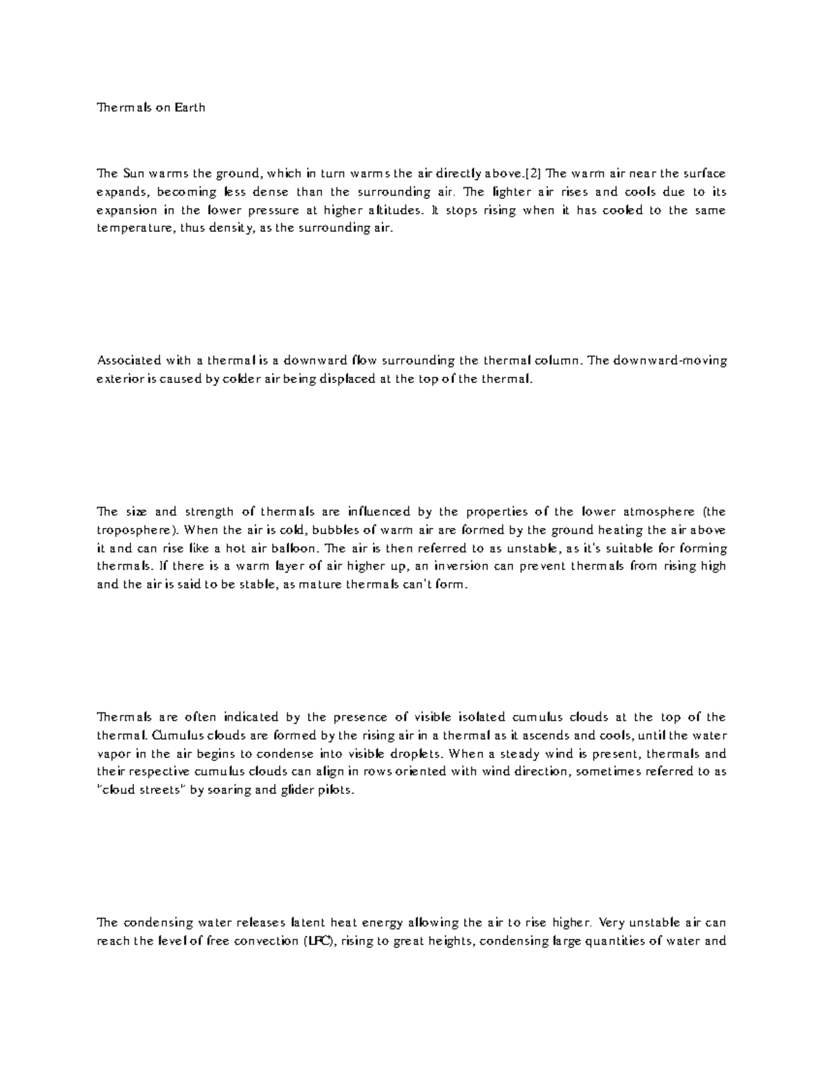 Thermal Dynamics on Earth: Understanding Air Movement and Cumulus ...