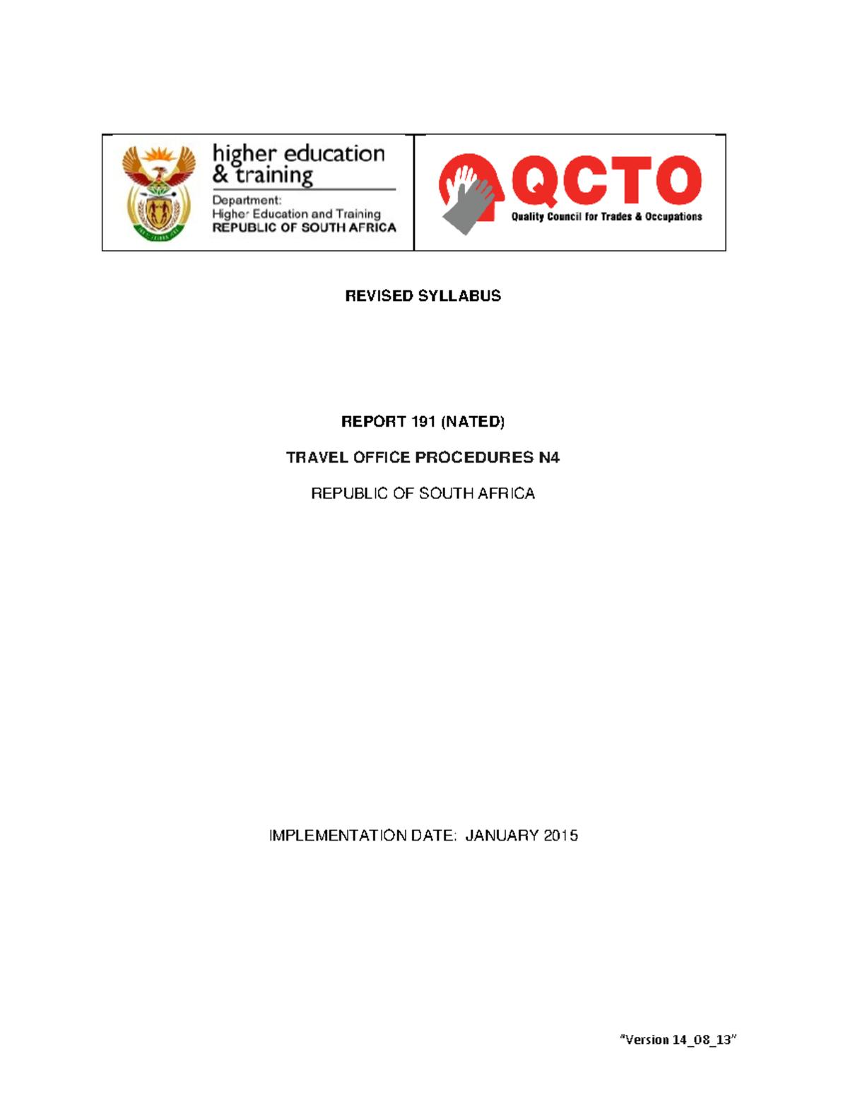 N4 Travel Office Procedures Syllabus and Resources Overview - Studocu