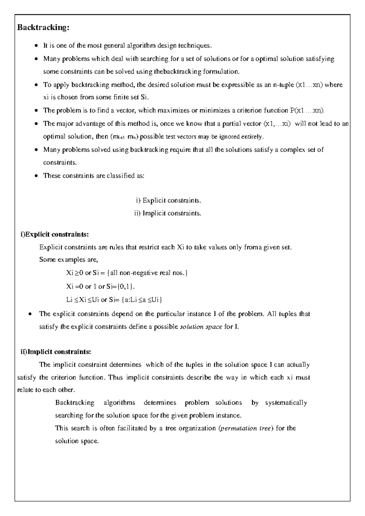 DAA Final Exam Unit-2 Backtracking and Algorithms Notes - Studocu