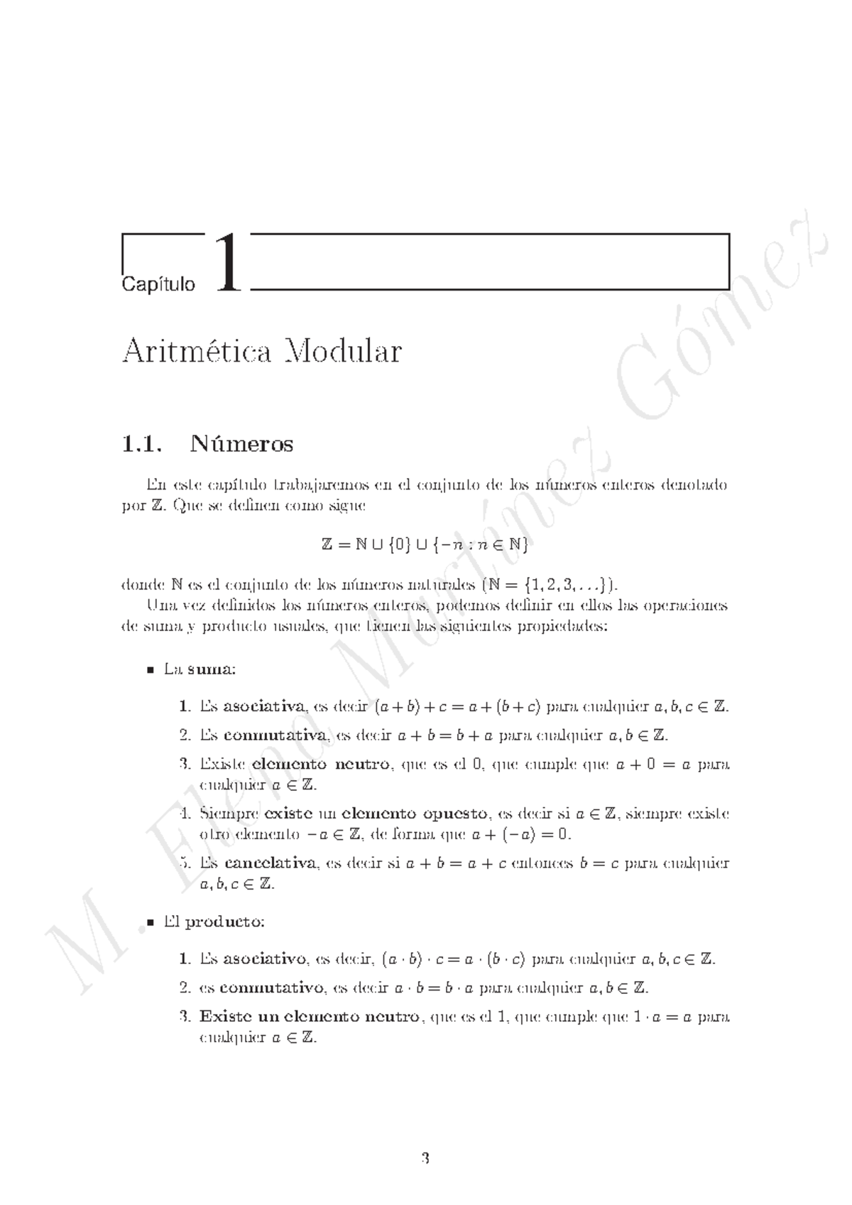 Aritmética Modular T1 - Apuntes sobre Números Enteros y Propiedades ...
