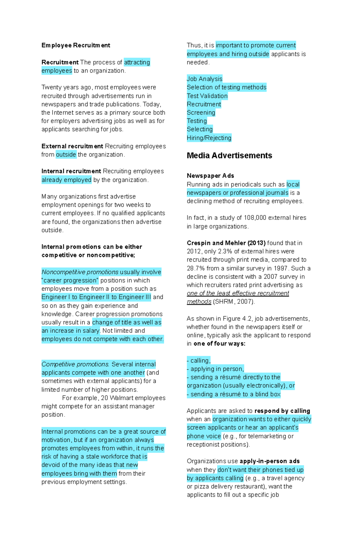 Employee Recruitment Strategies: Insights from I/O Psychology (Aamodt ...