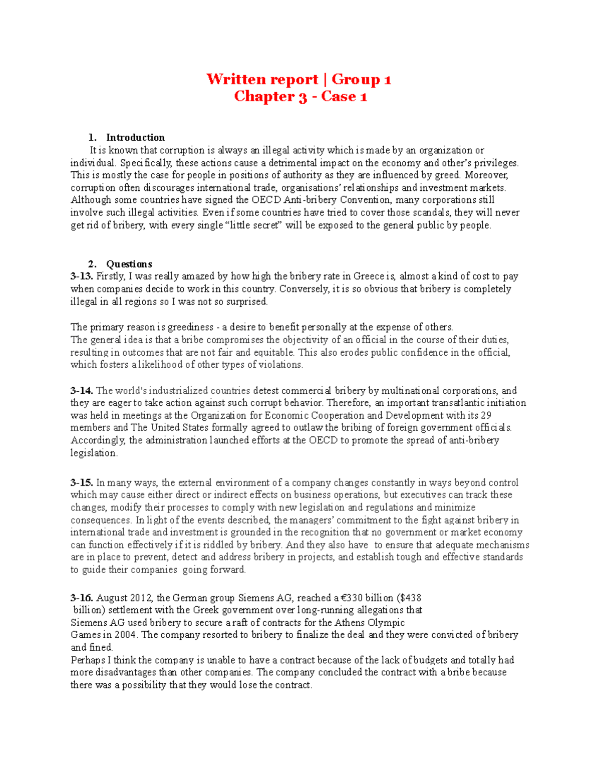 Chapter 3 - Case Study 1: Corruption and Bribery Analysis - Studocu