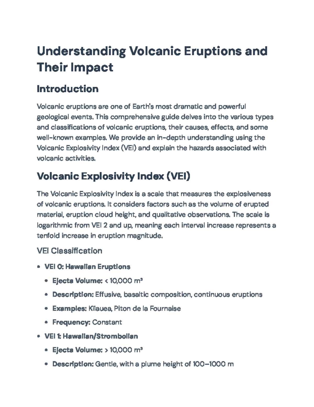 Understanding Volcanic Eruptions: Types, Hazards, and Impacts ...