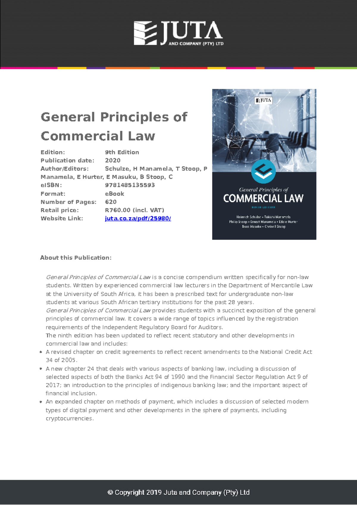 CLA 1503 General Principles of Commercial Law 9th Edition Overview ...